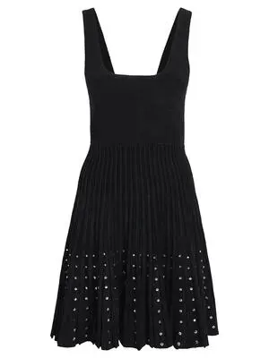 Sandro Embellished Knit Mini Dress - Black