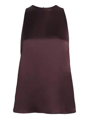 Eleventy Silk Sleeveless Top - Burgundy