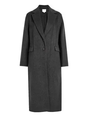 Vince Single-breasted Wool-blend Coat - Dark Grey