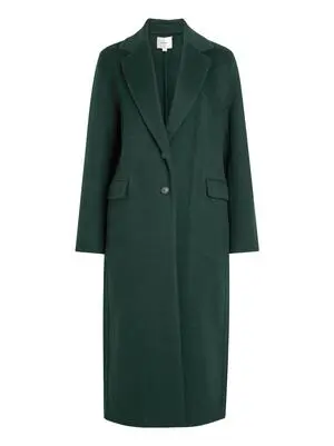 VINCE Single-Breasted Wool-Blend Coat