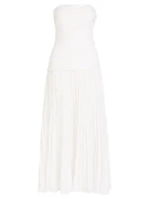 Simkhai Arie Draped Poplin Midi Dress - White