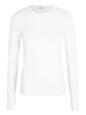 Vince Essential Cotton-blend Top - White