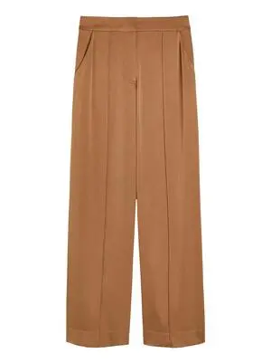 SIMKHAI Kyra Pintuck Wide-Leg Trousers