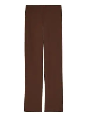 REFORMATION Gale Straight-leg Crepe Trousers - Brown