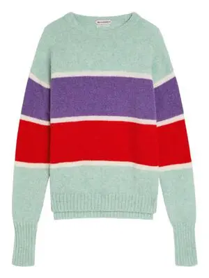 JW Anderson Striped Crew-neck Wool Jumper - Multicoloured 1