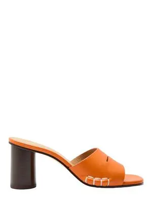 JW Anderson 70 Leather Loafer Mules - Orange