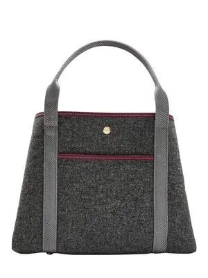 Rue De Verneuil Traversée M Pockets Whip Wool Tote Bag - Grey