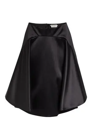 JW ANDERSON Asymmetric-Hem Cotton And Silk-Blend Mini Skirt