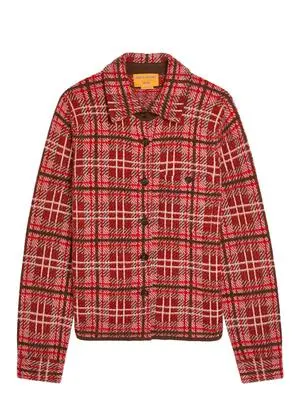 Guest In Residence Dylan Plaid Cashmere Shirt - Red
