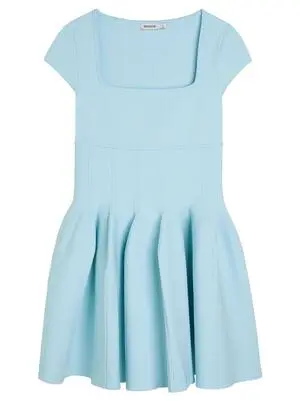 Simkhai Gallagher Piqué Knit Mini Dress - Light Blue