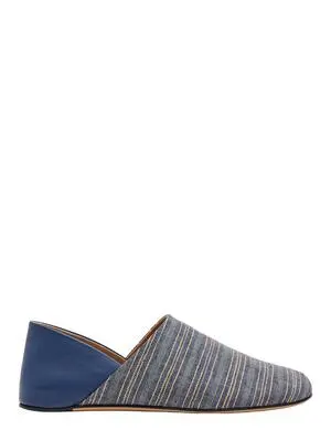 JW ANDERSON Striped Jacquard Woven Babouche Flats