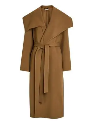 JW Anderson Belted Wool And Cashmere-blend Trench Coat - Brown