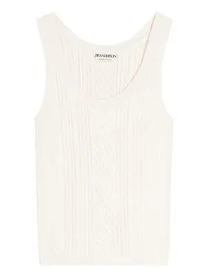 JW Anderson Cable Knit Tank Top - Ivory