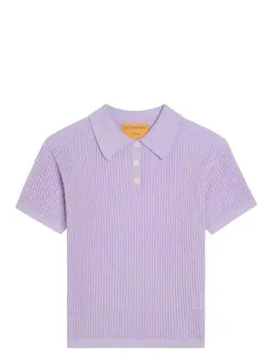 Guest In Residence Shrunken Cashmere Polo Shirt - Purple