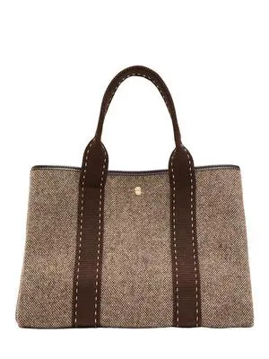 Rue De Verneuil Traversée M Cavier Wool Tote Bag - Brown