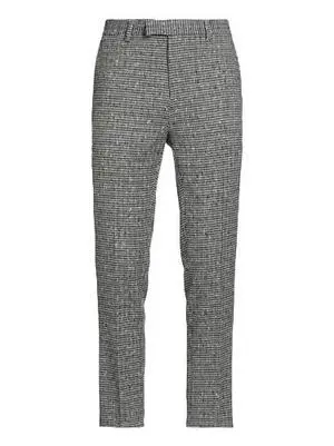 Brian Dales Houndstooth Flannel Tapered Pants - Grey
