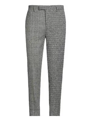 Brian Dales Tailored Glen Plaid Pants - Grey