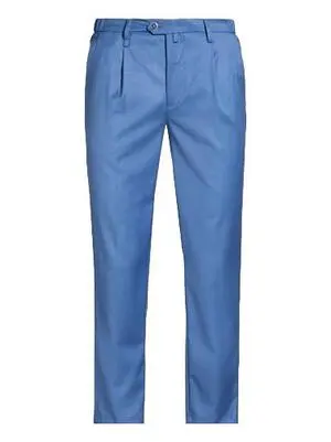 BARBATI Tapered Leg Twill Pants - Blue