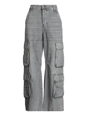 DIESEL Cotton Cargo Jeans - Grey
