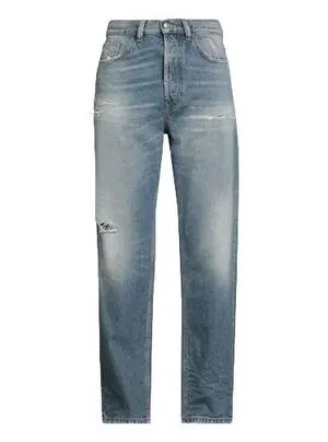 DIESEL Straight-leg Distressed Denim Jeans - Blue