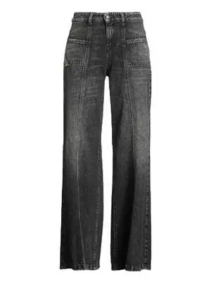 DIESEL® Flared Jeans In Cotton Hemp Denim - Black