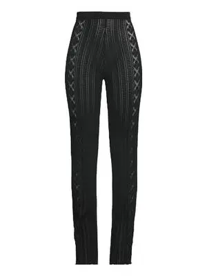 ROBERTO COLLINA Cotton Crochet-knit Flared Pants - Black
