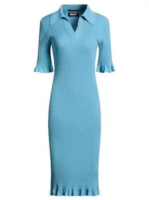 Moschino Virgin Wool Midi Dress - Blue