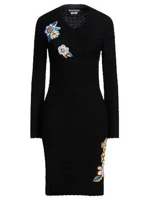 Moschino Midi Dress In Virgin Wool - Black