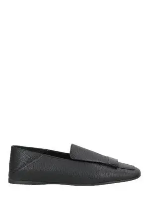 SERGIO ROSSI Leather Loafers - Black