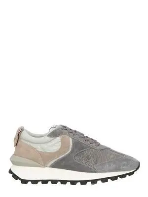 VOILE BLANCHE Low-top Sneakers In Leather And Textile Fibers - Grey