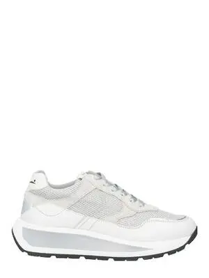 VOILE BLANCHE Leather And Textile Low-top Sneakers - Silver
