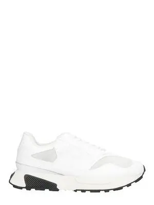 DIESEL Low-top Sneakers With Leather Trims - White