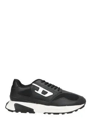 DIESEL Low-top Sneakers With Leather Trims - Black