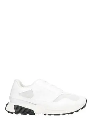 DIESEL Low-top Sneakers With Leather Trims - White
