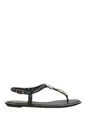Rene Caovilla Thong Sandals - Black