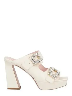 ROGER VIVIER Leather Sandals - White