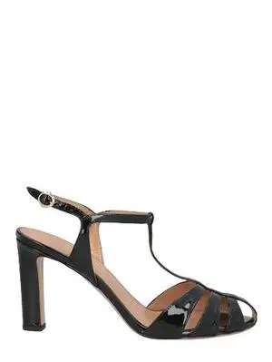 A.BOCCA Slingback Patent Leather Sandals - Black
