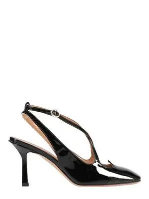 A.BOCCA Leather Slingback Pumps - Black