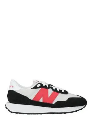 NEW BALANCE 237 Leather And Textile Sneakers - Black
