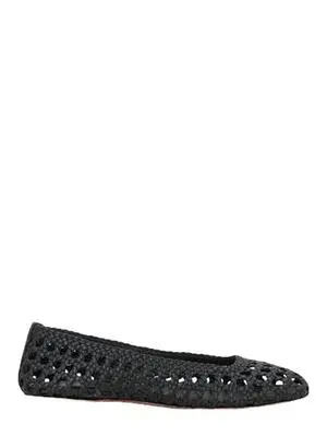 PALOMA BARCELO Perforated Leather Ballet Flats - Black