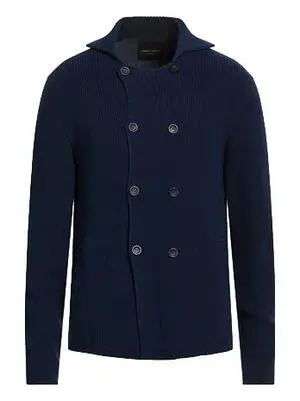 ROBERTO COLLINA Ribbed-knit Cotton Cardigan - Blue