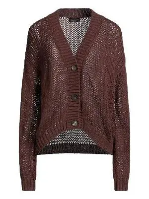 ROBERTO COLLINA Open-knit Cardigan - Brown