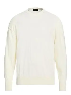 ROBERTO COLLINA Knitted Cotton Crewneck Sweater - White