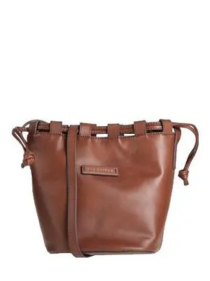 THE BRIDGE Leather Cross-body Bucket Bag - Brown