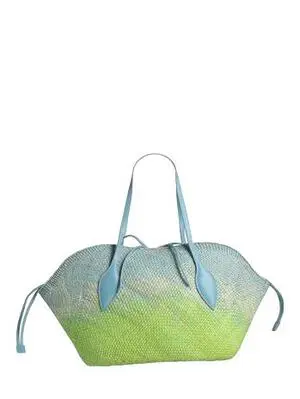 THEMOIRE Straw Shopper Bag - Blue