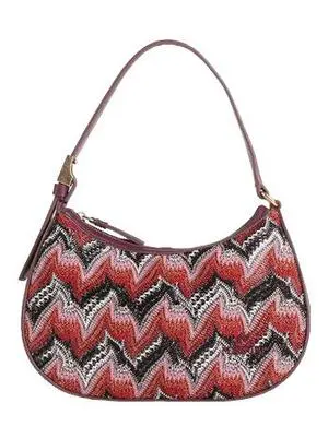 Missoni Handbag In Textile Fibers And Leather - Purple