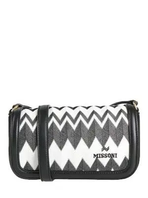 Missoni Knitted Cross-body Bag With Signature Print - Black