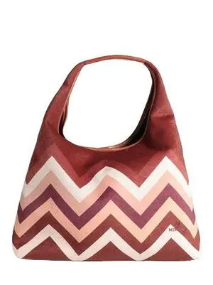 Missoni Signature Print Velvet Hobo Bag - Brown