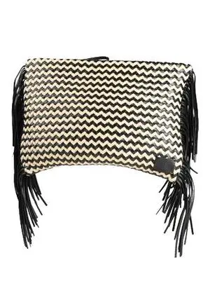 Missoni Leather Clutch With Fringe Detailing - Black