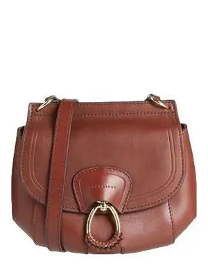THE BRIDGE Leather Saddle Cross-body Bag - Brown